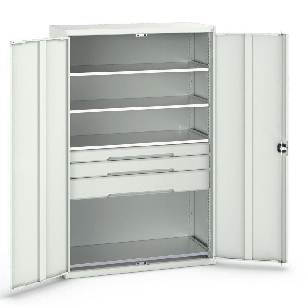 bott verso hinged door cabinet with drawers, with 4 shelves and 3 drawers