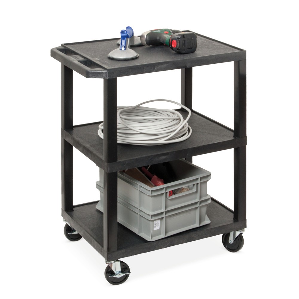 HEMMDAL plastic transport trolley, with loading platforms