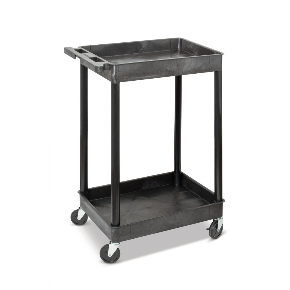 HEMMDAL plastic transport trolley, with trays